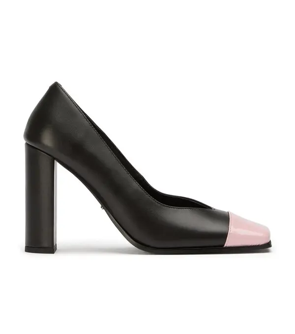 TONY BIANCO Legacy Leather Pump - Black Como/petal