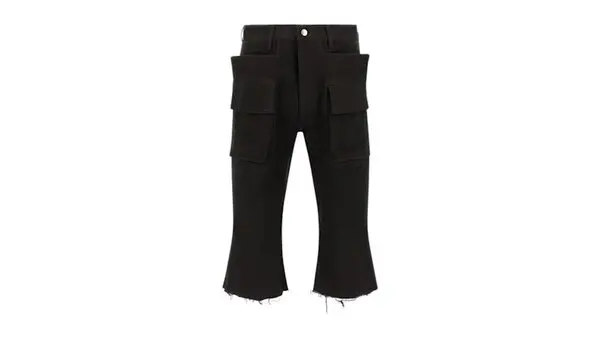 Rick Owens Denim Cargo Bolan Cutoffs Pants