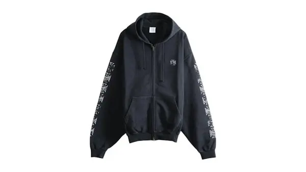 Vetements Biker Cross Sleeves Zipup Hoodie