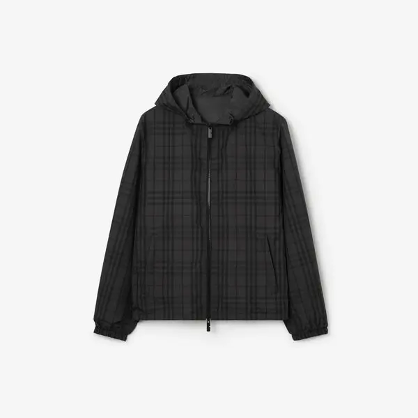 Burberry Reversible Check Newport Hooded Jacket - Iron Grey