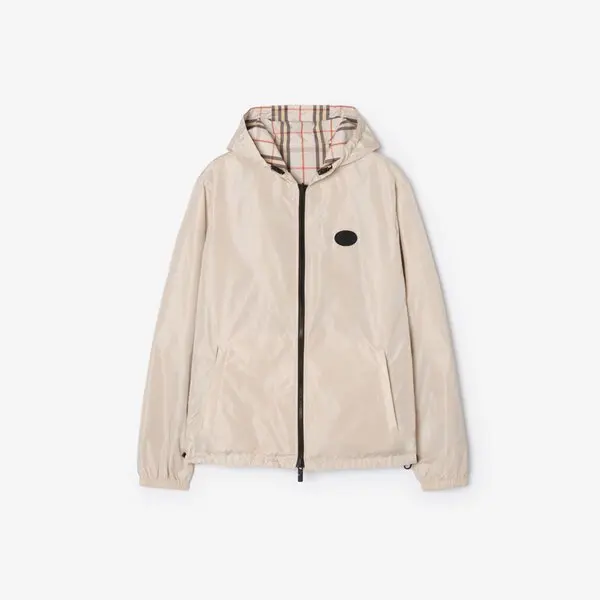 Burberry Reversible Check Newport Hooded Jacket - Pebble Beige