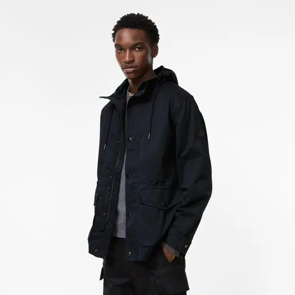 Burberry Gabardine Euston Hooded Jacket With Warmer
