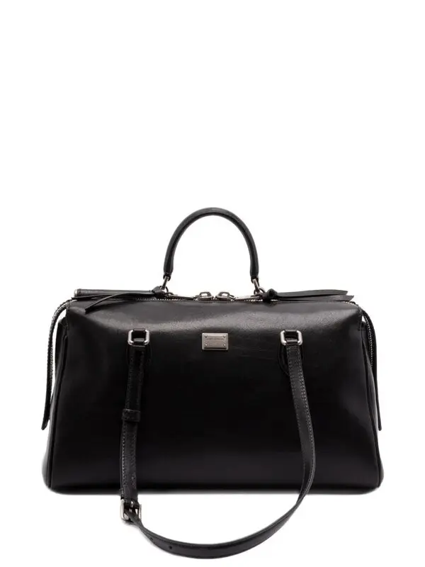 Dolce & Gabbana Leather Travel Bag - Black