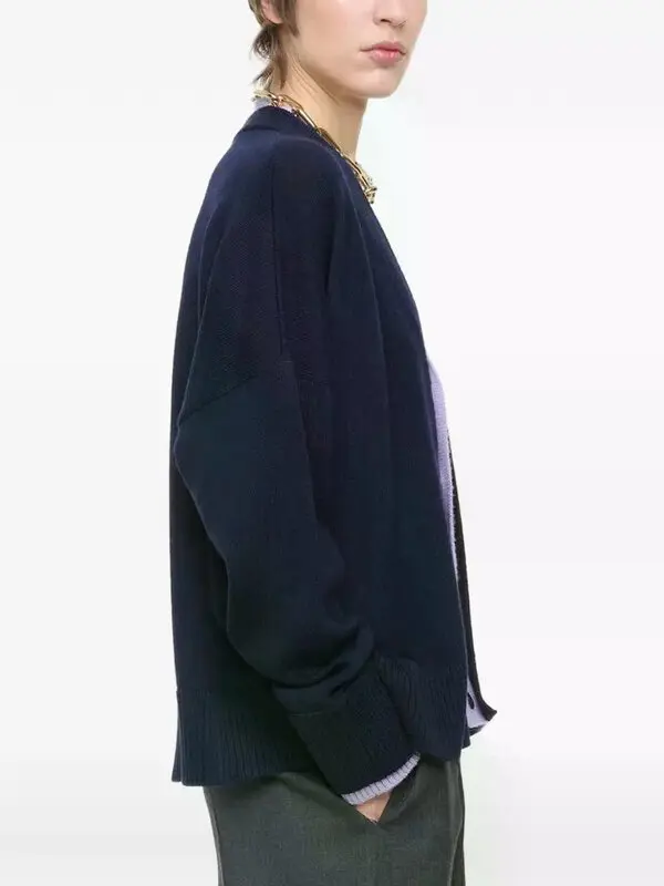 Plan C Contrast-trim Merino Cardigan