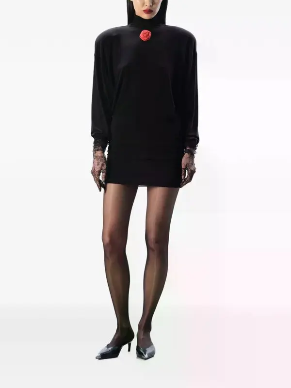MANURI Rossie Floral-appliqué Mini Dress