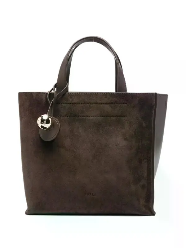 Furla Suede-panelled Leather Tote Bag