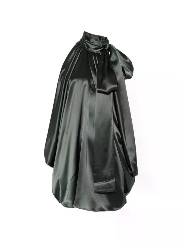 7 For All Mankind Satin Pussy-bow Dress
