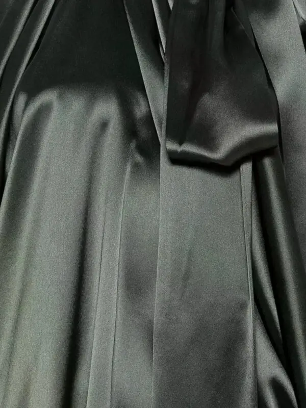 7 For All Mankind Satin Pussy-bow Dress