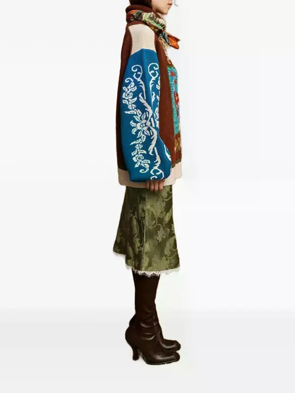 ALEMAIS Lasso Patchwork Knit Sweater