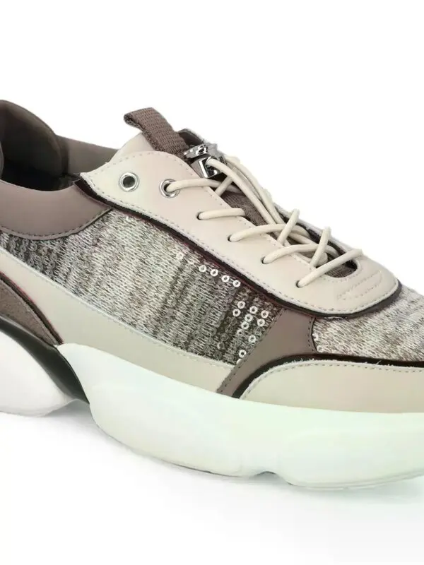 Pinko Sequin-embellished Panelled Sneakers