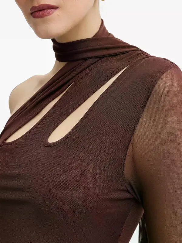 SILVIAN HEACH One-shoulder Cutout-detail Dress