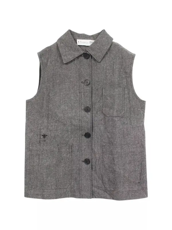 Dior Bee-embroidered Sleeveless Shirt