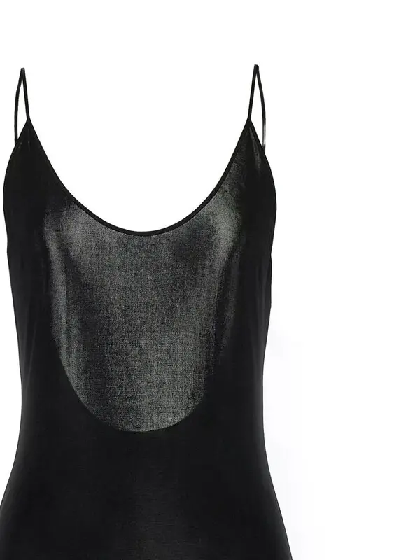 Saint Laurent Cassandre-chain Backless Dress In Knit