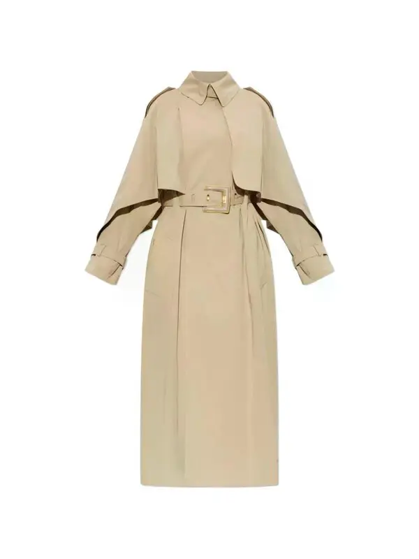 Balmain Trench Coat With Belt - Neutrals