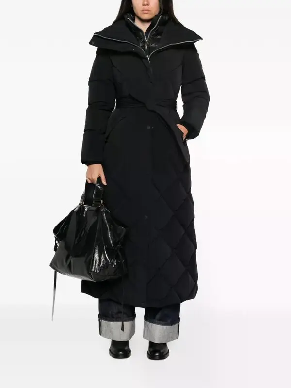 Mackage Laurella Quilted Belted Coat - Black
