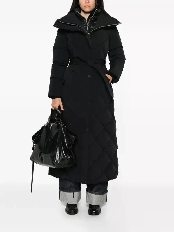 Mackage Laurella Quilted Belted Coat - Black