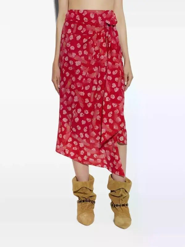 Isabel Marant Étoile Faniry Floral-print Silk Skirt