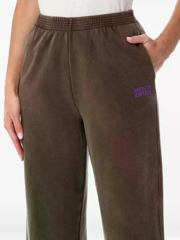American Vintage Plizzy Logo-print Track Pants