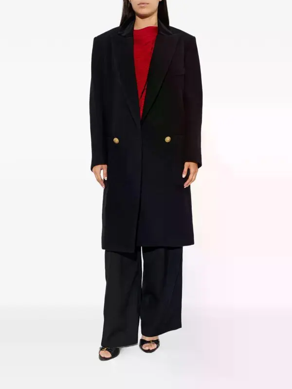 Balmain Double-breasted Wool Coat
