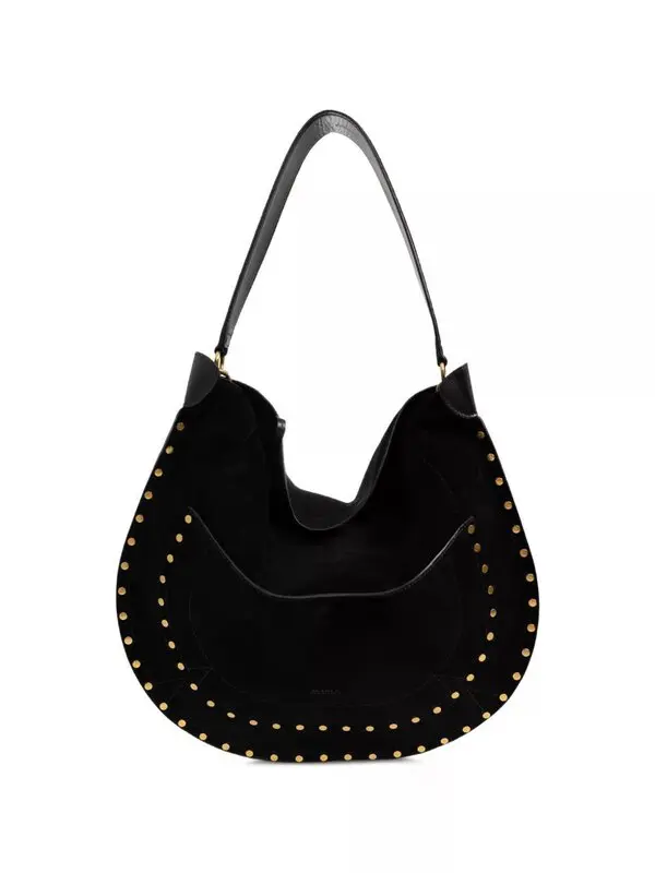 Isabel Marant Étoile Stud-embellished Suede Shoulder Bag - Black