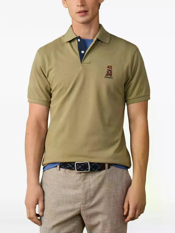HACKETT LONDON Ribbed-cuff Polo Shirt