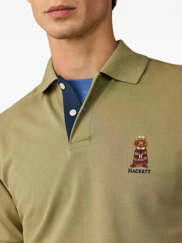 HACKETT LONDON Ribbed-cuff Polo Shirt