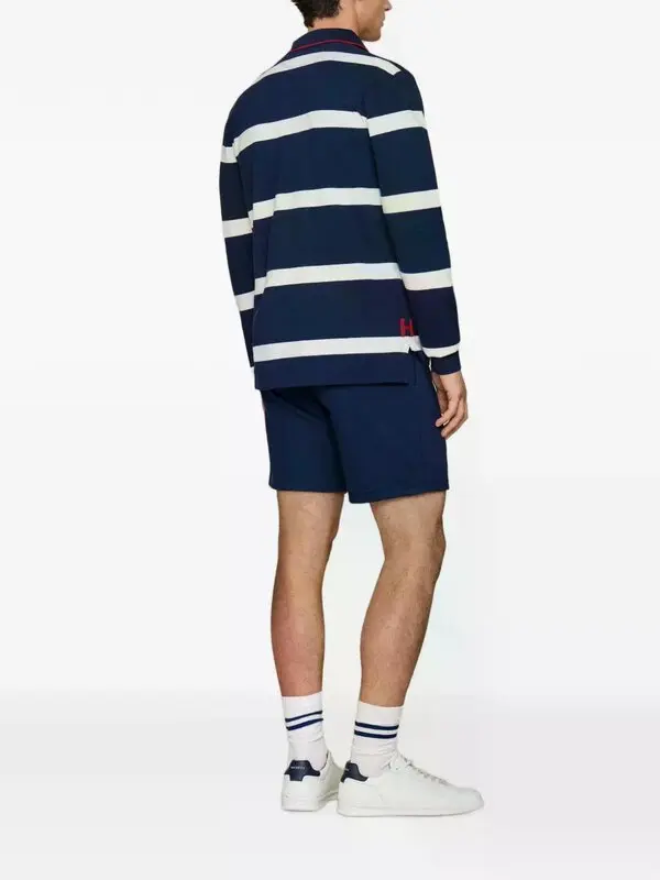 HACKETT LONDON Striped Long-sleeve Polo Shirt
