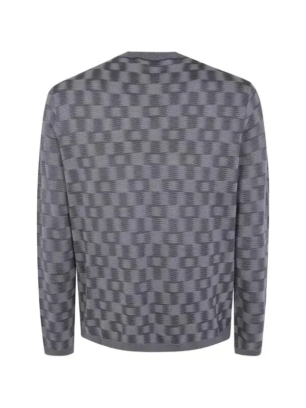 Emporio Armani Pattern-knit Virgin-wool Jumper Signature Capsule