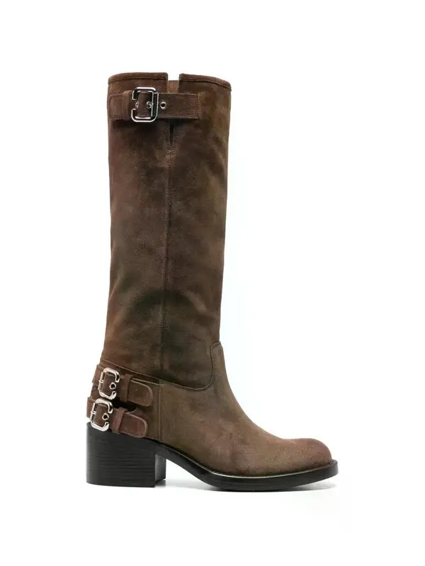 Chloé Dakota Buckle-detail Boots - Brown