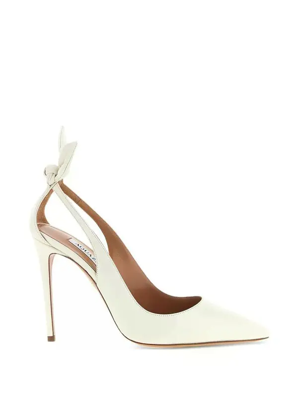 AQUAZZURA Bow Tie Pumps 105 - White