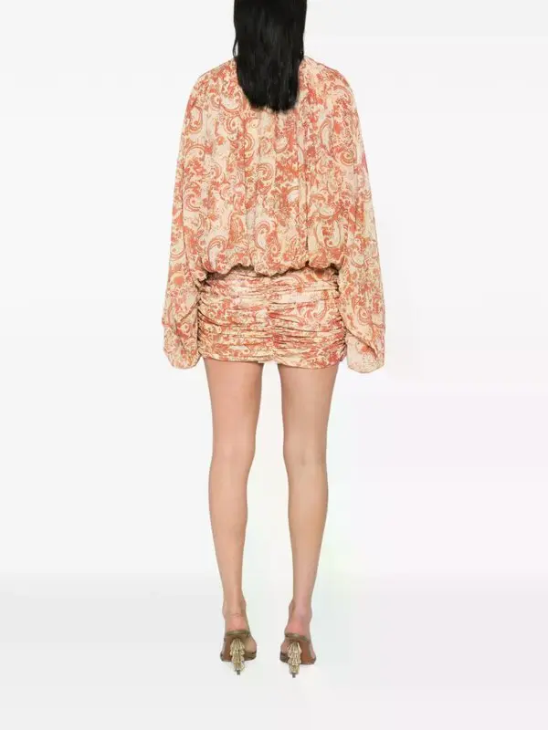DE LA VALI Eulalia Paisley-print Mini Dress