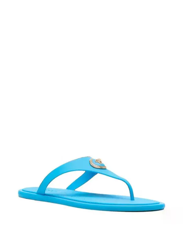 Versace Medusa Plaque Thong Sandals