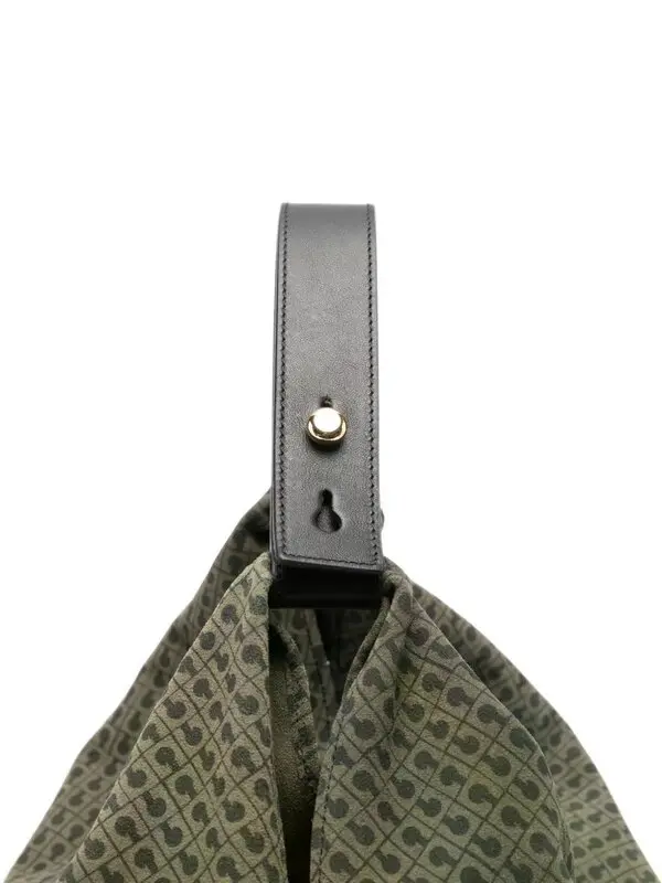 GHERARDINI Monogram-print Leather Shoulder Bag