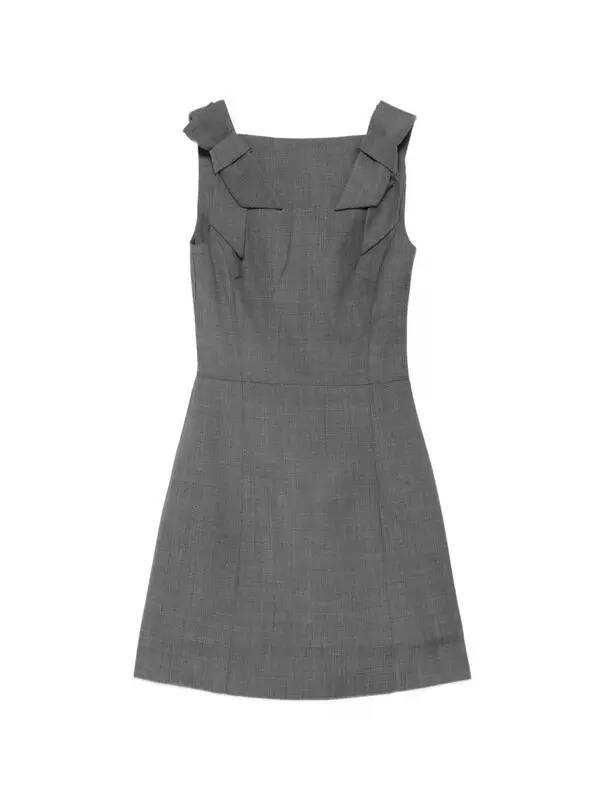 SHUSHU/TONG Bow-strap Mini Dress - Grey