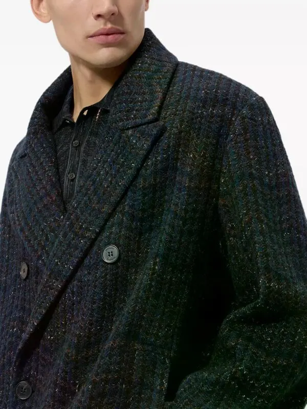 Missoni Double-breasted Cashmere And Viscose Coat - Blue