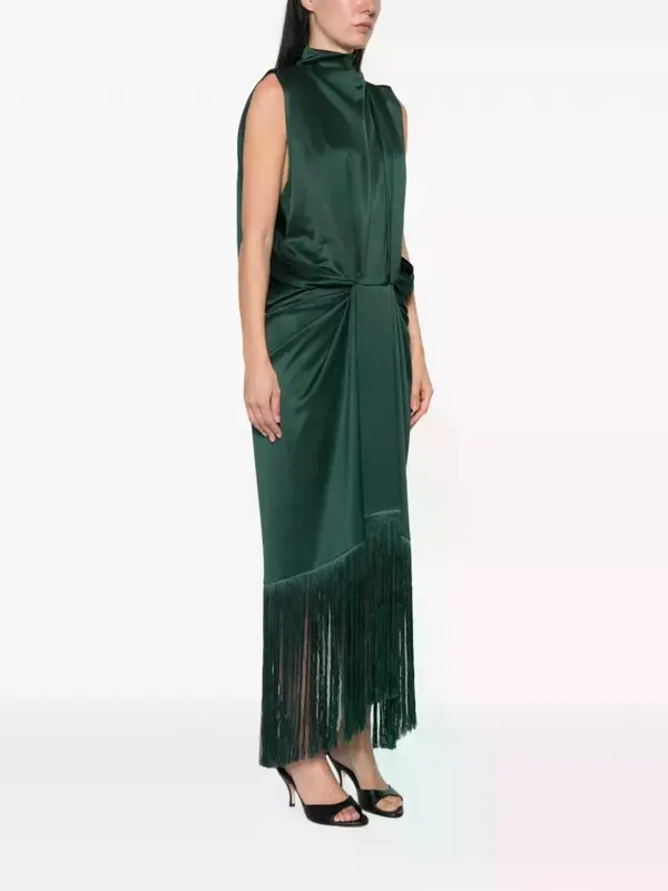 ESSE STUDIOS Eros Fringe-trimmed Maxi Dress
