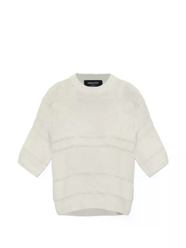 Fabiana Filippi Sequin-embellished Stripe-detail Sweater