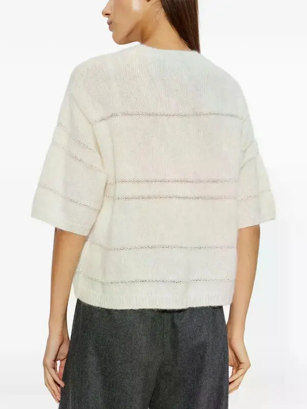 Fabiana Filippi Sequin-embellished Stripe-detail Sweater