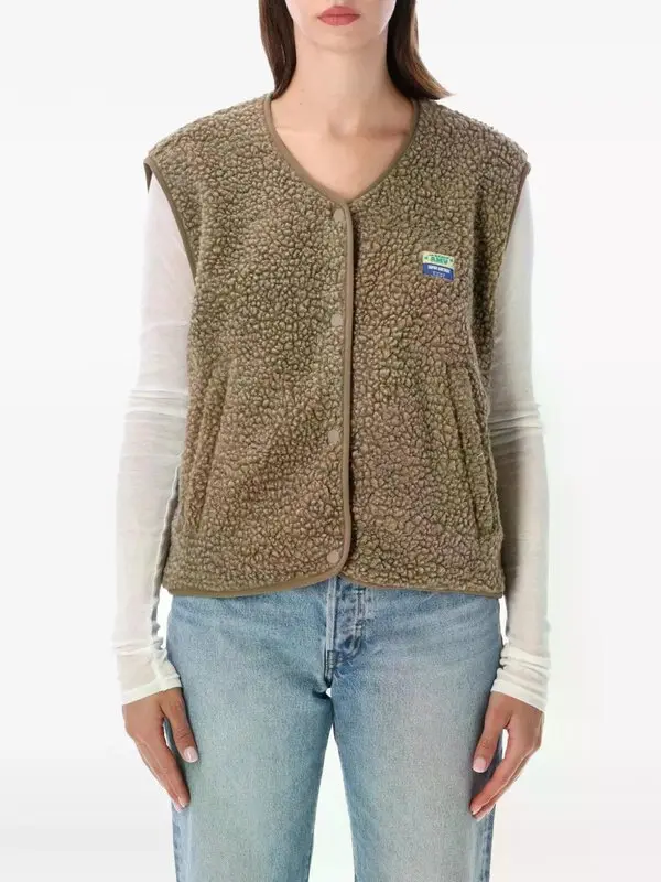 American Vintage Fleece Gilet - Brown