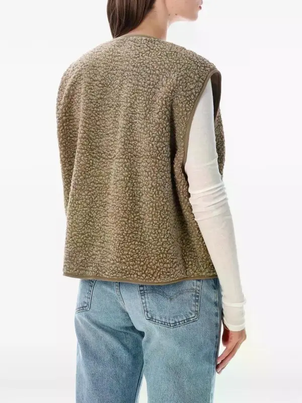 American Vintage Fleece Gilet - Brown