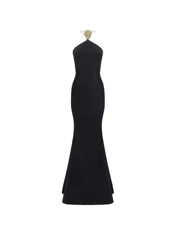 DANAME Halterneck Floor-length Dress