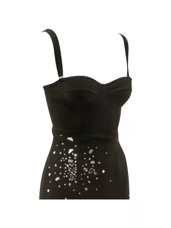 DES_PHEMMES Embellished Bustier Midi Dress