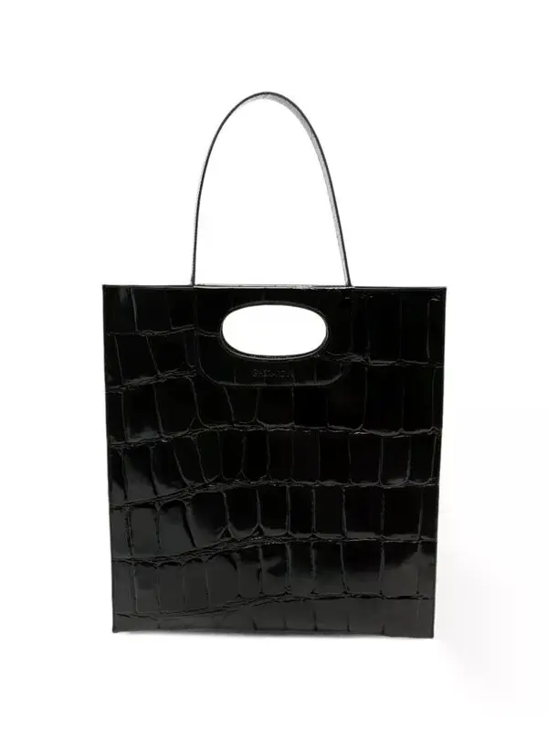 GHERARDINI Piattina Croc-effect Tote Bag