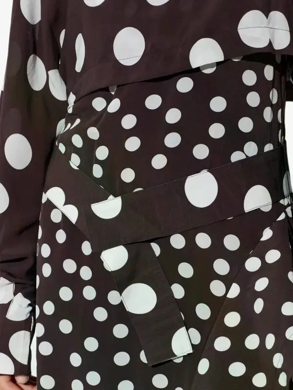 IRO PARIS Damelia Polka-dot Asymmetric Mini Dress