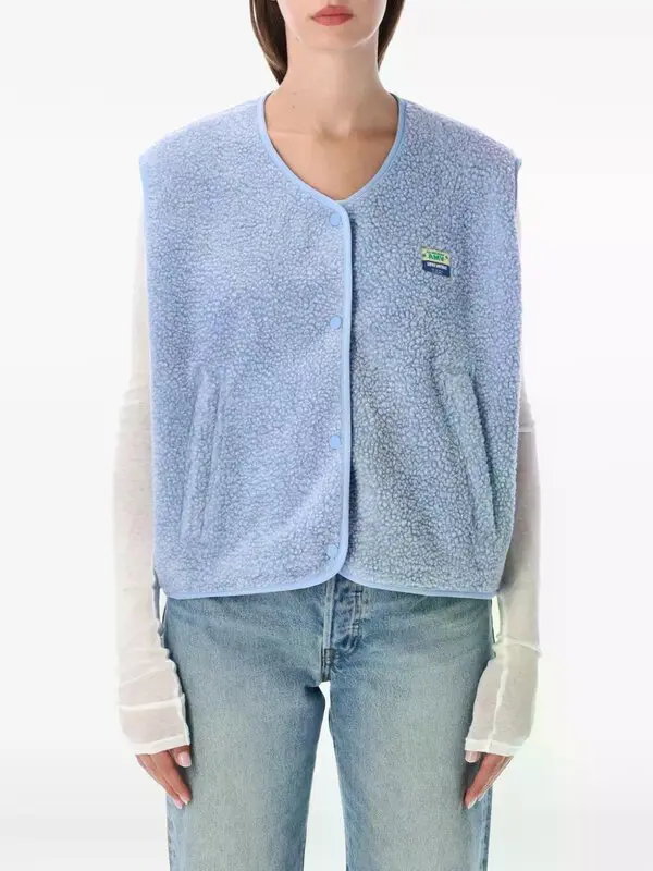 American Vintage Hoktown Fleece Gilet - Blue