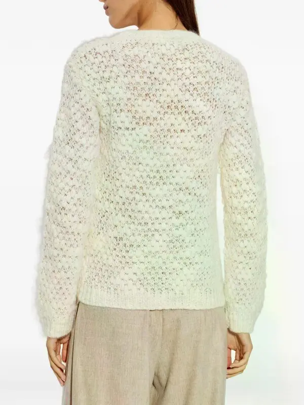 Fabiana Filippi Sequin-embellished Open-knit Sweater