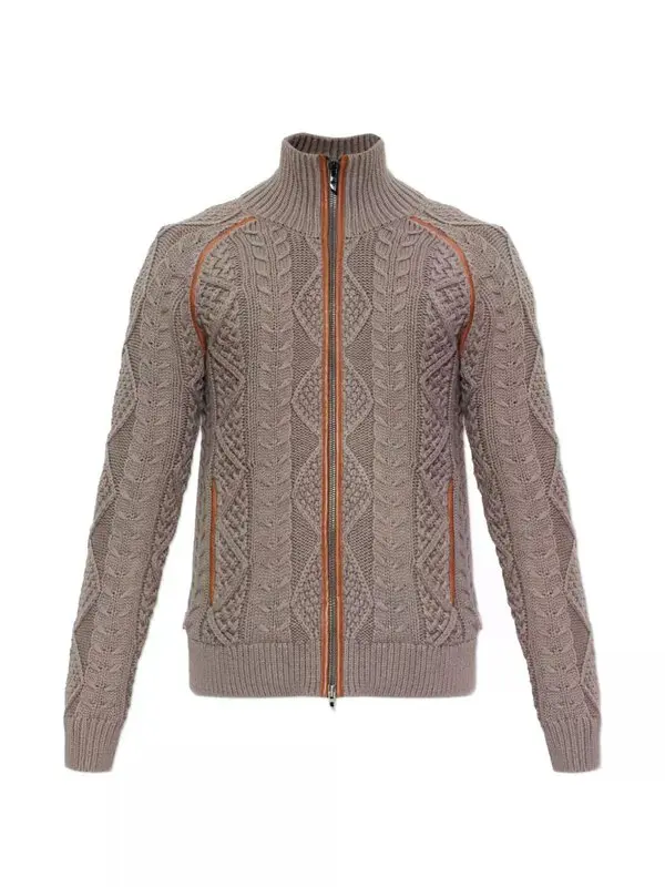 DIESEL® Zip Cardigan In Cable Knit