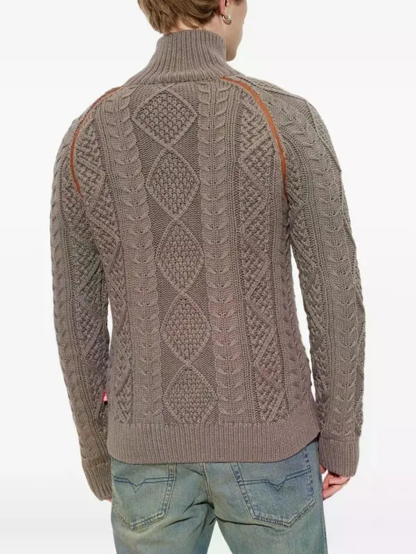 DIESEL® Zip Cardigan In Cable Knit