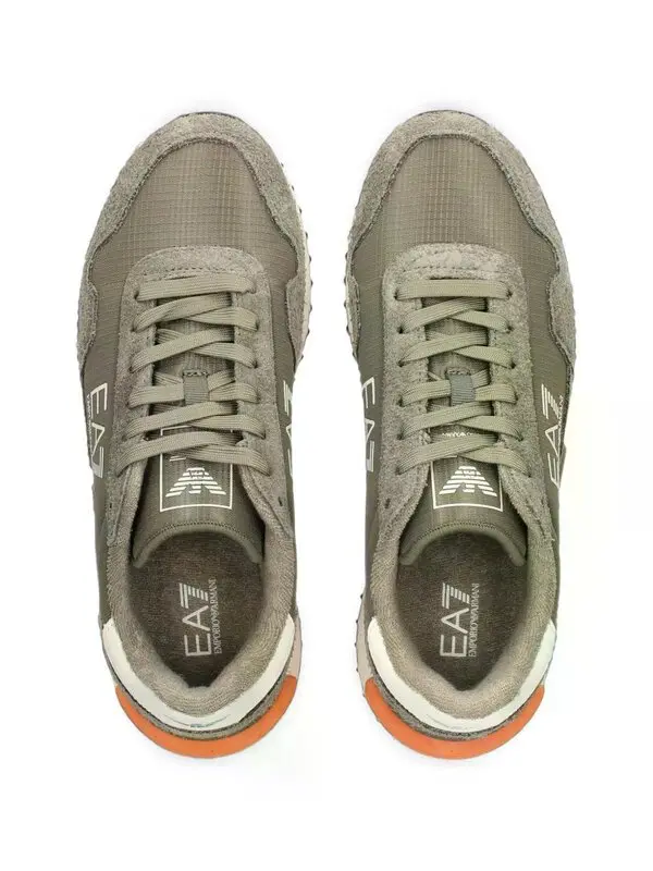EA7 Logo-print Panelled Sneakers