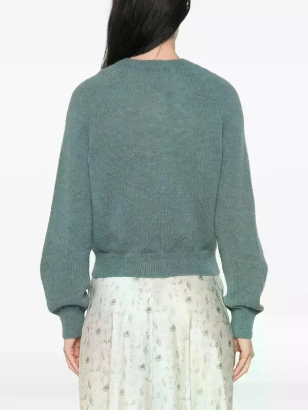 DÔEN Petra Raglan-sleeve Cardigan - Blue